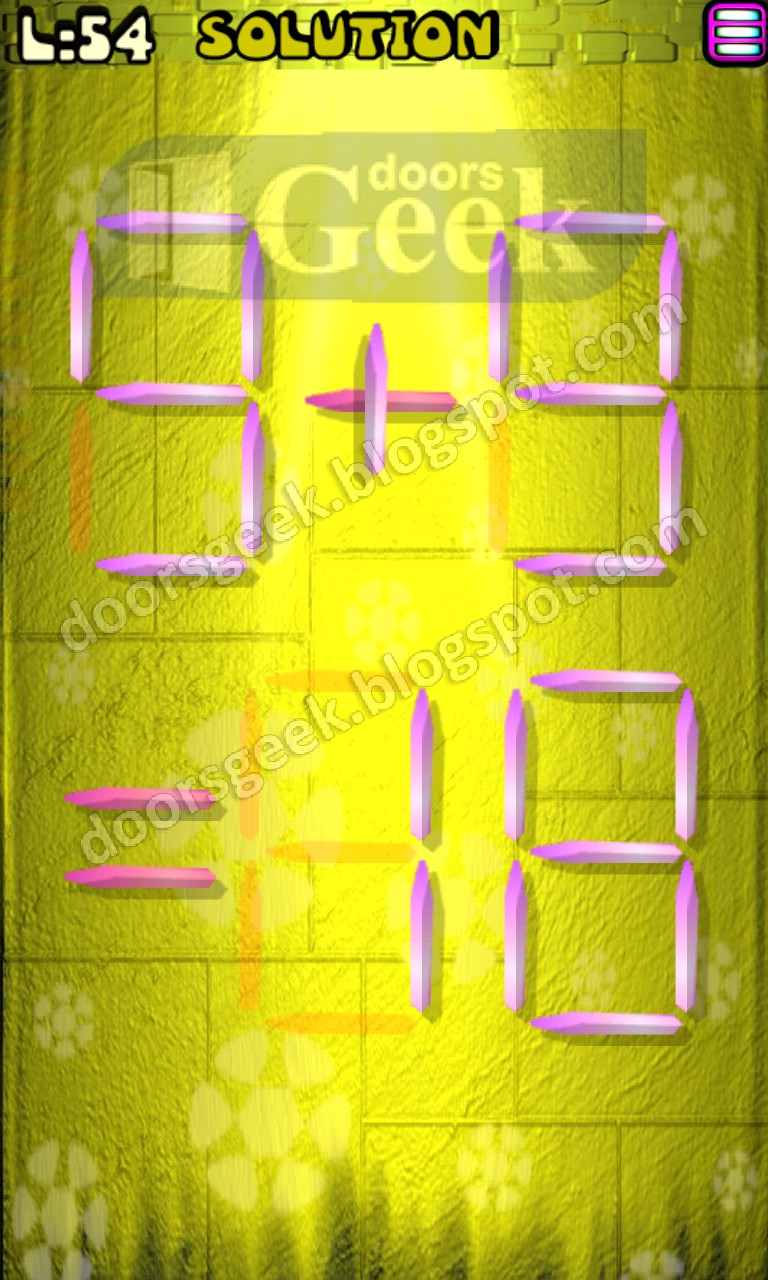 Matches Puzzle [Episode 1] Level 54 Solution ~ Doors Geek